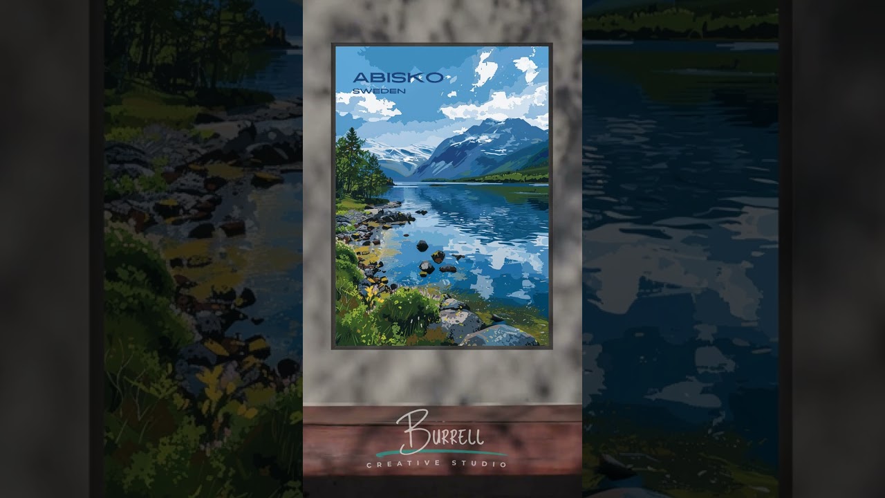 Abisko Sweden National Park Travel Poster & Wall Art Poster Print