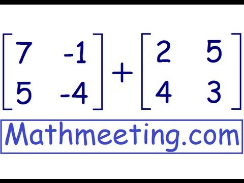 Adding and Subtracting Matrices - Expii