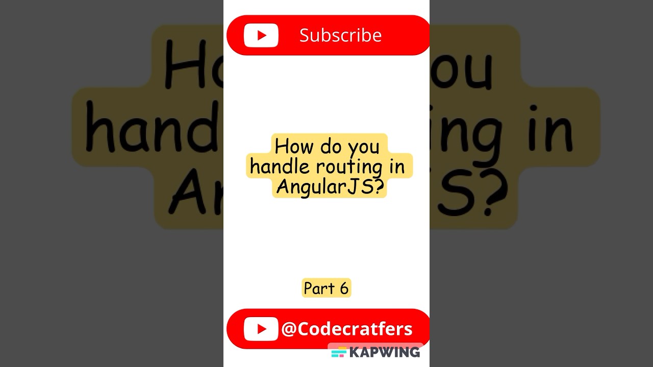 Part 6 || How do you handle routing in AngularJS? || #javascripttutorial ||#angular