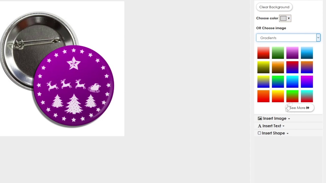 Adding Backgrounds When Creating Custom Buttons Online