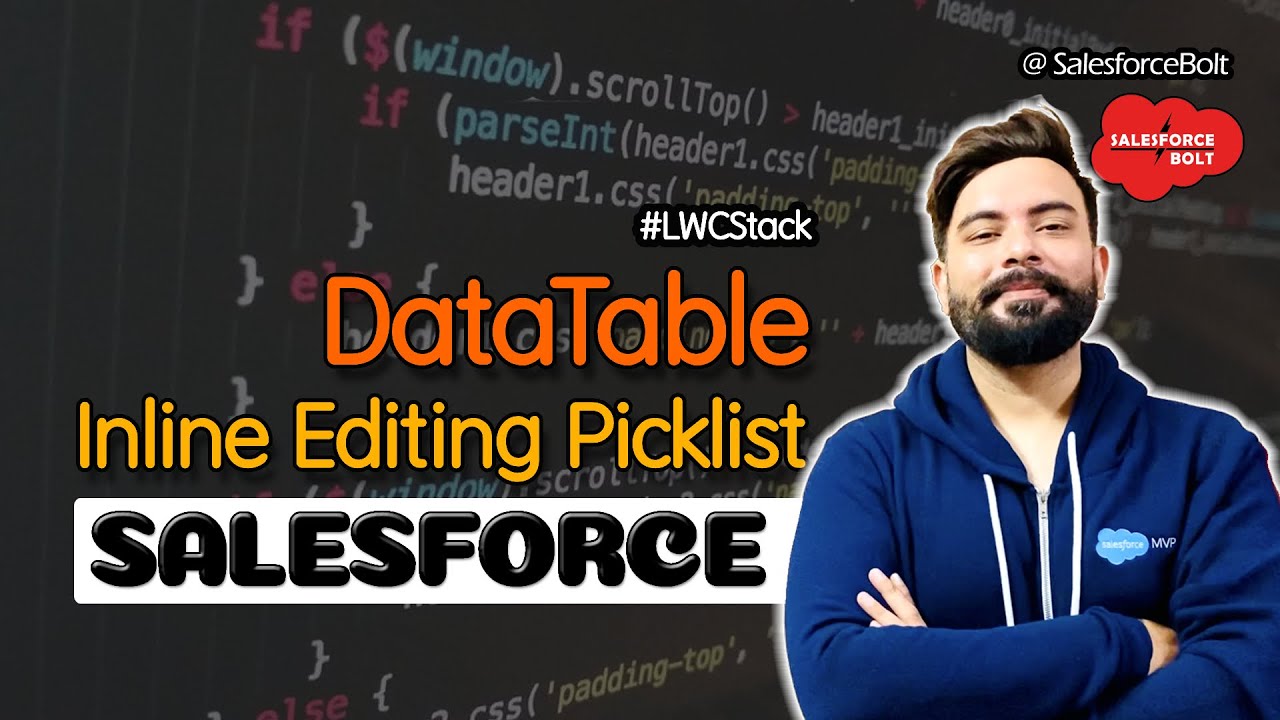DataTable Inline Editing Picklist Fields Salesforce | LWC Stack  ☁️⚡️