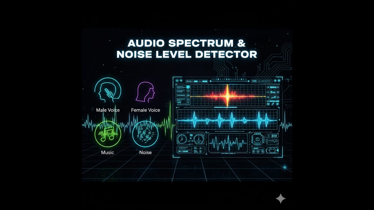 🎧 Real-Time Audio Spectrum & Noise Level Detector | Python Project | Signals & Systems Mini Project