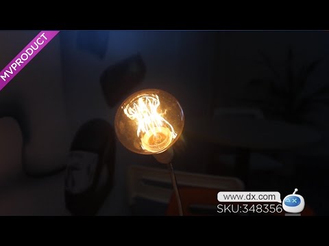 DX:MLSLED MLX-GD-Z E27 40W 260lm Warm White Tungsten Filament Bulb - Translucent White (AC 230V)