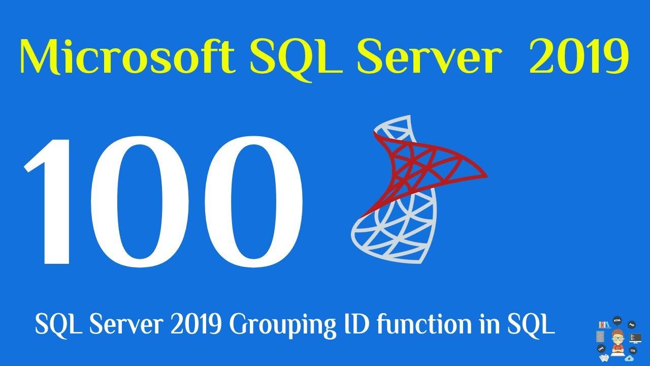 100- SQL Server 2019 Grouping ID function in sql