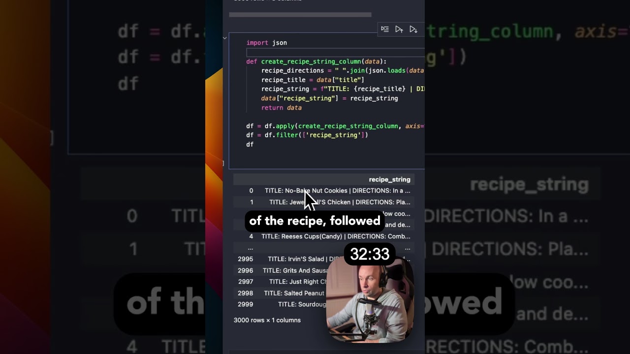 Let's train an AI model to generate recipes! 🍪 #python #ailearning #huggingface