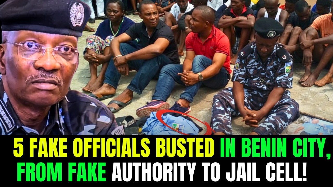 EDO STATE SECURITY ARREST 5 SUSPECTS FOR IMPERSONATION AND EXTORTION IN BENIN CITY