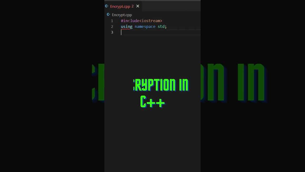 ENCRYPTION IN C++/cpp
