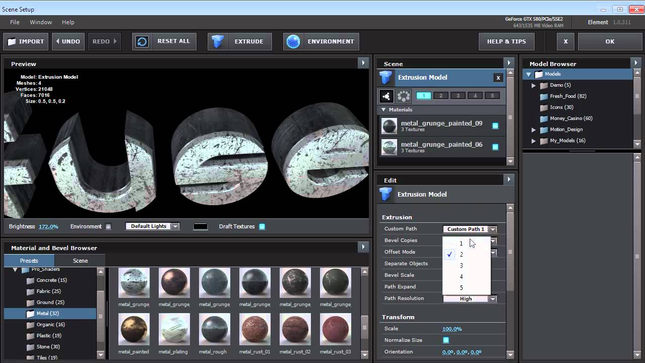 Extrude Text with Element 3D