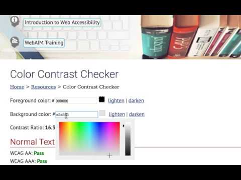 WebAIM Color Contrast Checker