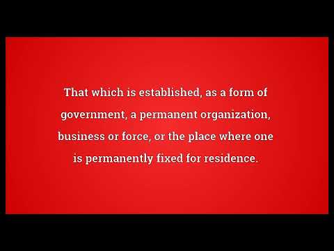 Establishment Meaning