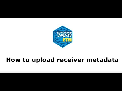 How to upload receiver metadata to the ETN database