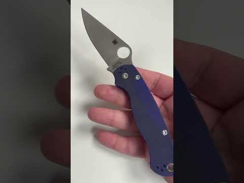 Spyderco Paramilitary 2 Knife Blue/Purple G-10 3.4" Satin CPM-S110V