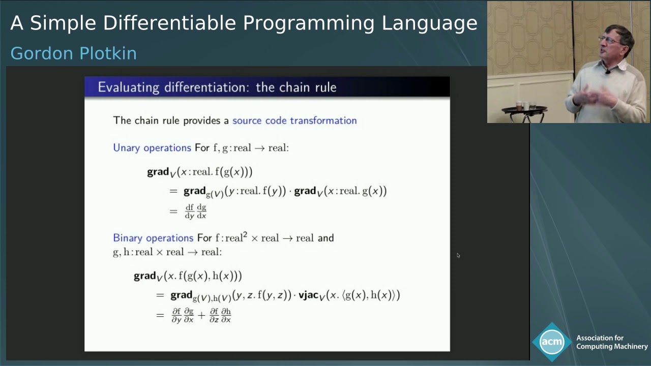 A Simple Differentiable Programming Language
