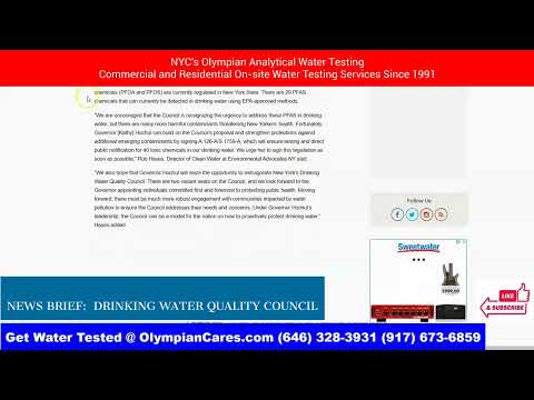 Manhattan Water Testing Laboratory Near Me - Drinking Water Council 7 PFAS