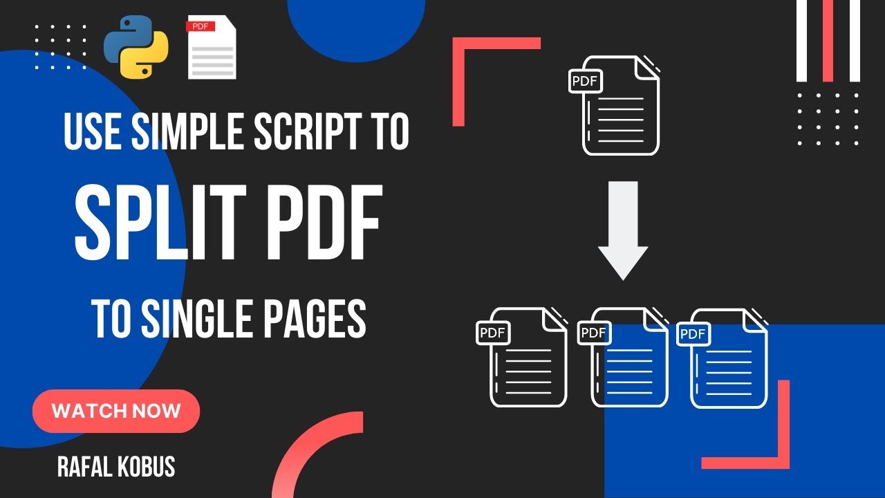 Split PDF to single pages with simple Python script