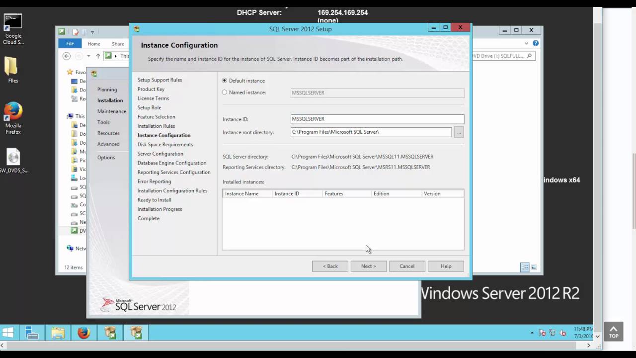 Install and Setup SQL Server 2012 for Setup