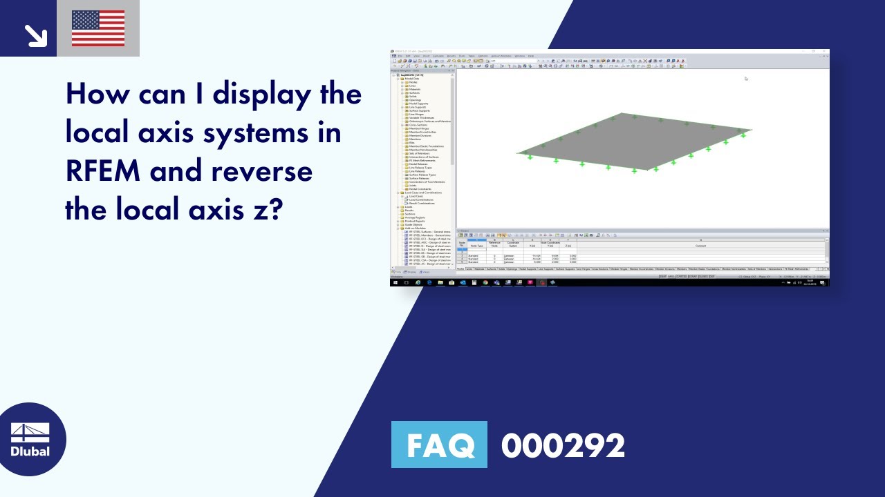 [EN] FAQ 000292 | How can I display the local axis systems in RFEM and reverse the local axis z ...