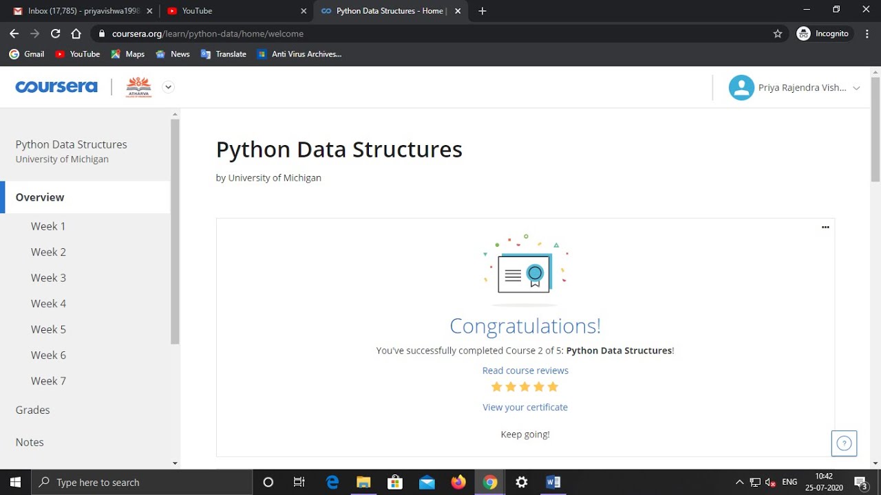 Python Data Structures || Week 3 | Assignment 7.2 | Graded External Tool || Coursera