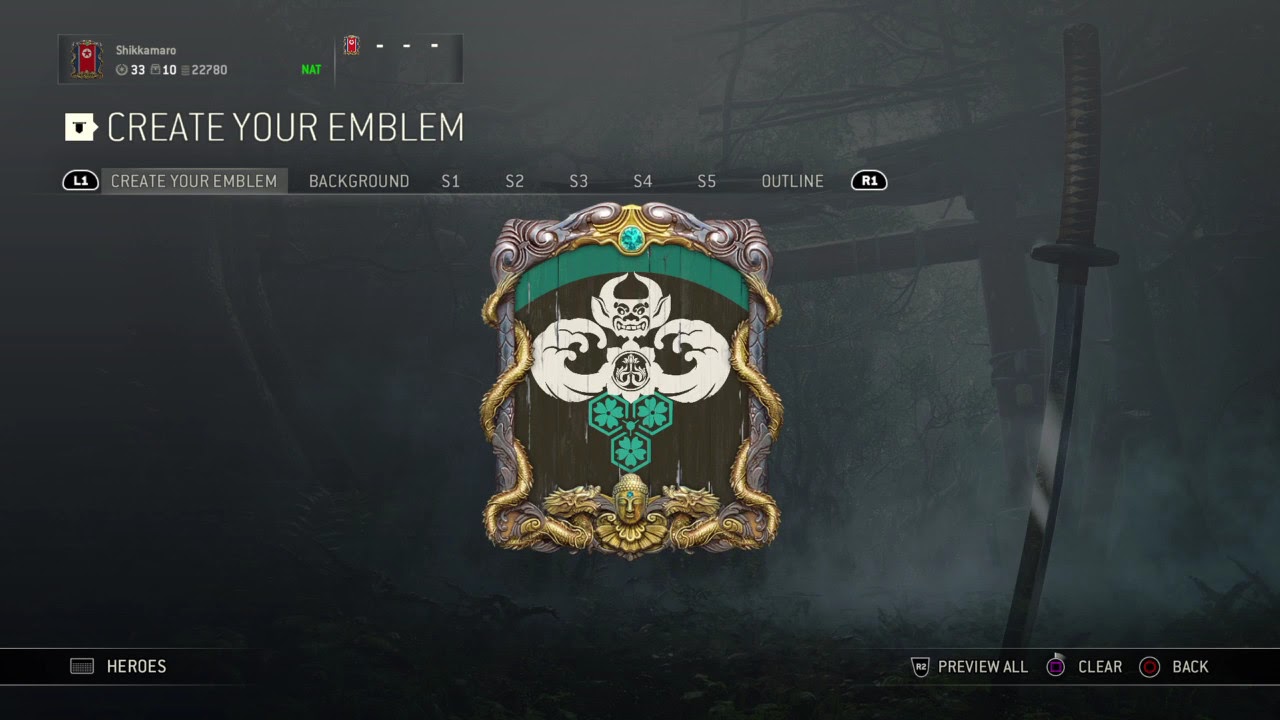For Honor: Samurai clan emblem, quick tutorial.