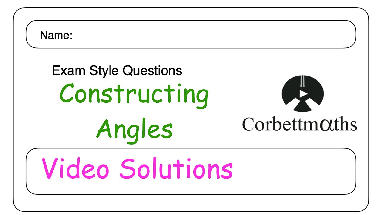 Constructing Angles Answers - Corbettmaths