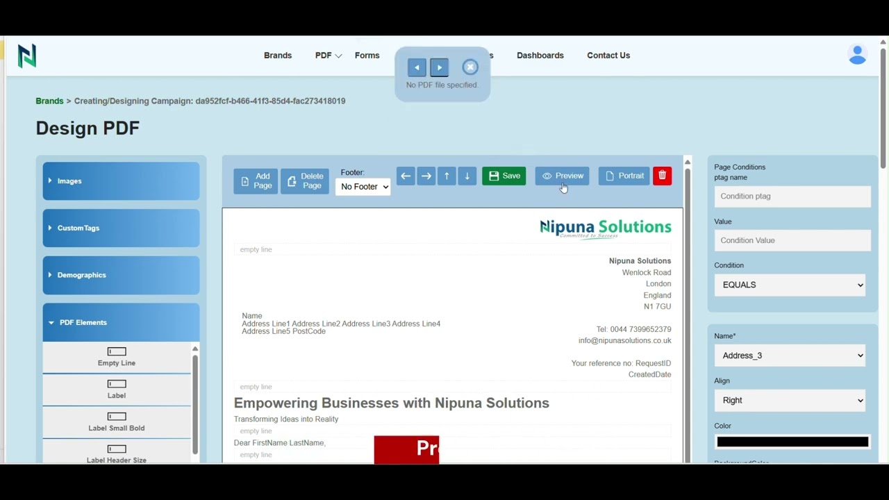 Using Loops in Pdf Campaigns