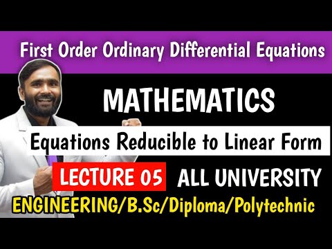 Differential Equation of First Order and First Degree-Lecture 5 ...