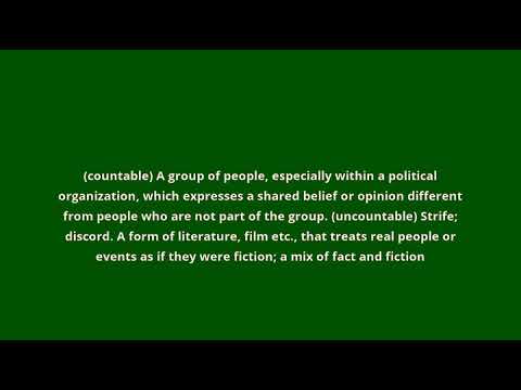 what is the meaning of faction