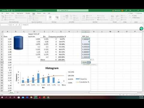 [2] Creating Probability Density Function (PDF) from Histogram in Excel 2022
