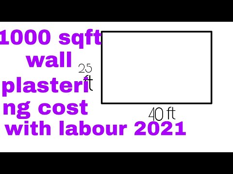 1000 sqft wall plastering cost with labour 2021 | wall plaster cost with materials and labour 2021