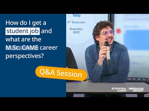 Ask Current Students: Student Jobs & M.Sc. CAME Career Perspectives