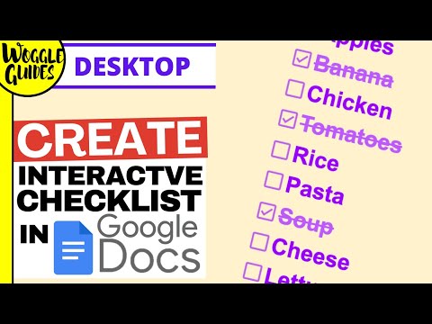 How to add a check list in Google Docs