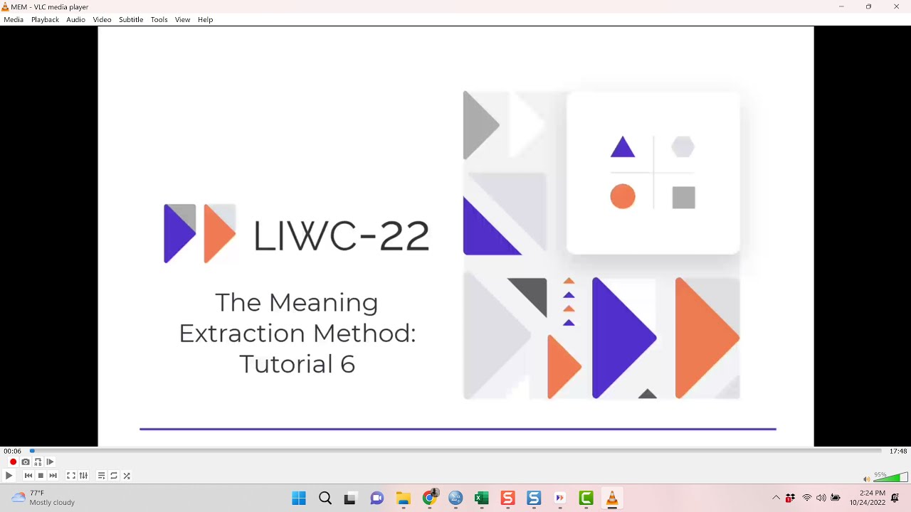 LIWC-22 Tutorial 6: Meaning Extraction Method