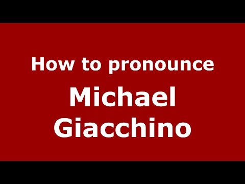 How to pronounce Michael Giacchino (American English/US) - PronounceNames.com