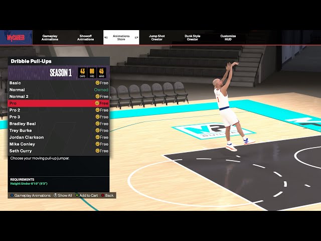 How to change animations in NBA 2K24?