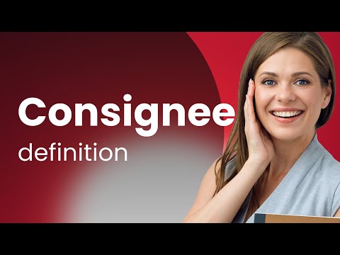 Consignee — what is CONSIGNEE definition