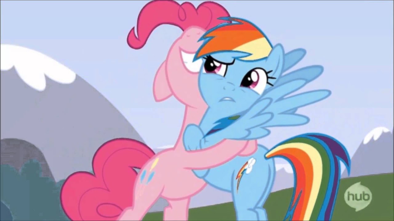 Pinkie Pie - (squeezes Rainbow Dash)