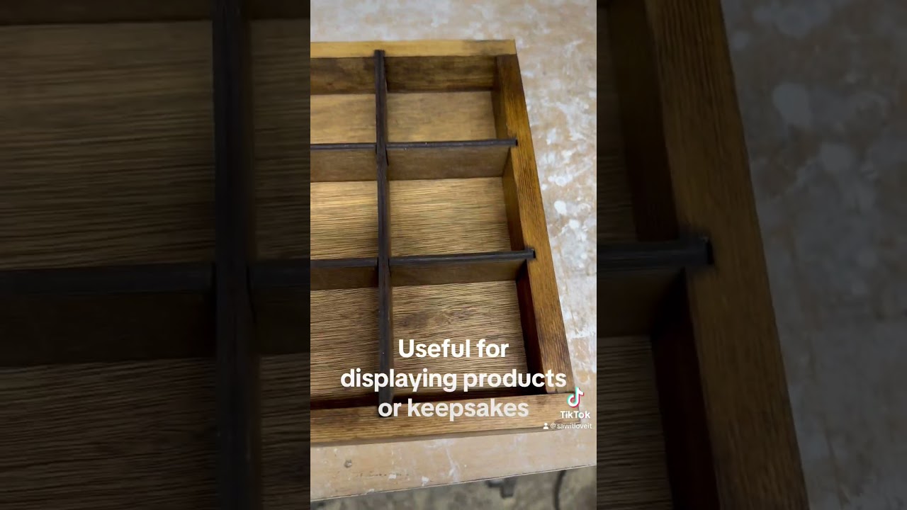 A new product from me. This multi-compartment display is great for keeping bits organised #woodwork