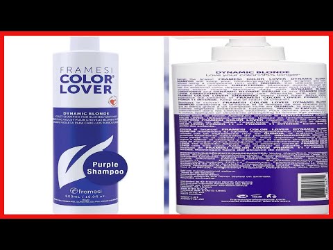 Framesi Color Lover Dynamic Blonde Purple Shampoo, Sulfate Free Shampoo, Color Treated Hair