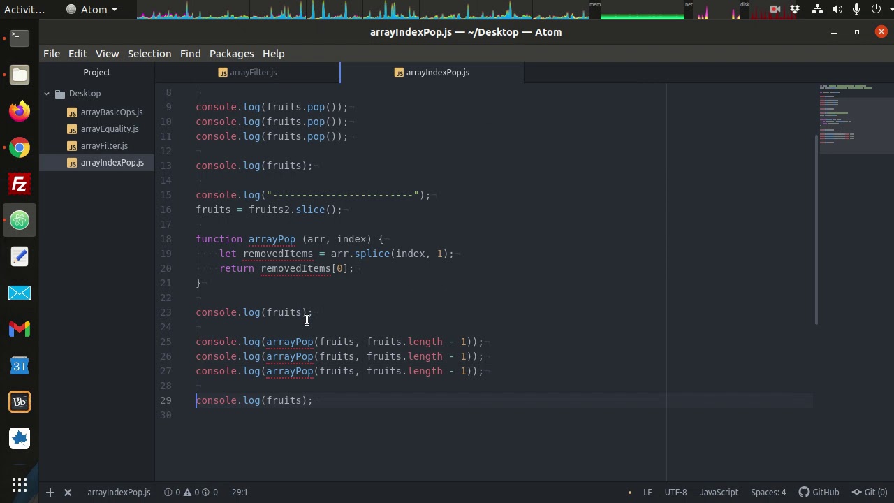 JavaScript - Array Pop by Index