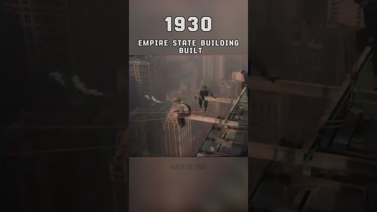 Workers building the Empire State building, 1930s [ 4K 60fps ]-Iconic Scenes Part 5#colorized