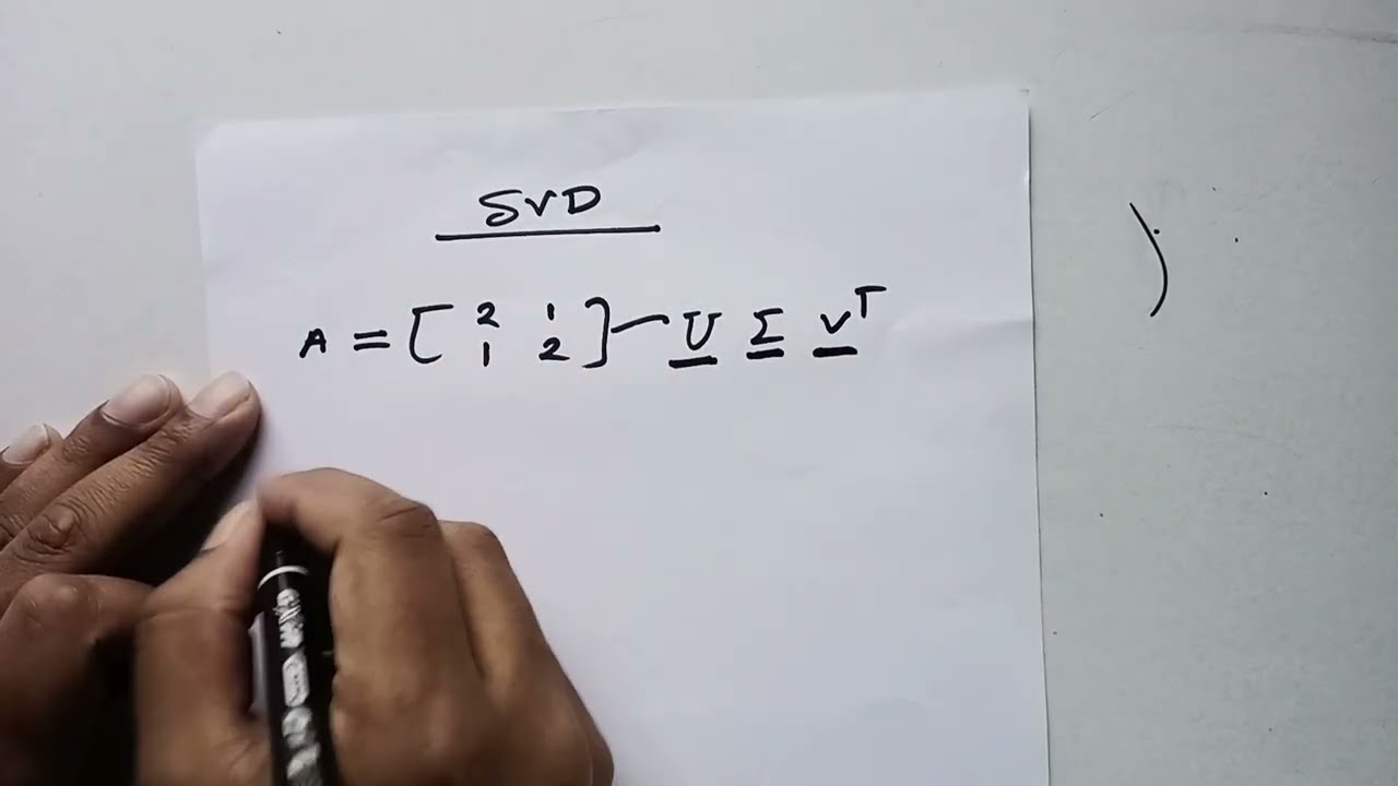 Singular Value Decomposition (SVD) — Complete Walkthrough with Example