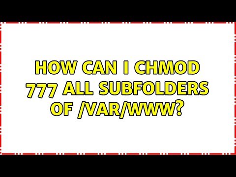 Ubuntu: How can I chmod 777 all subfolders of /var/www?