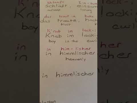 Stille Nacht pronounciation and translation