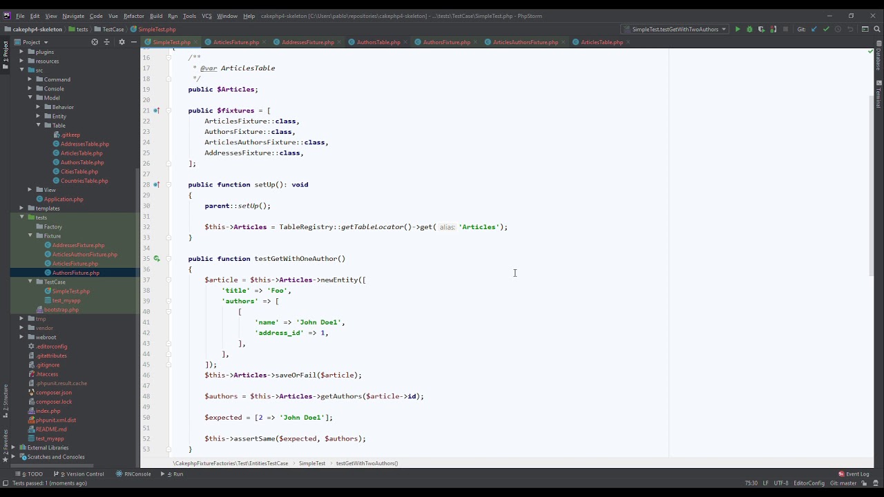 CakePHP Fixture Factories Introduction