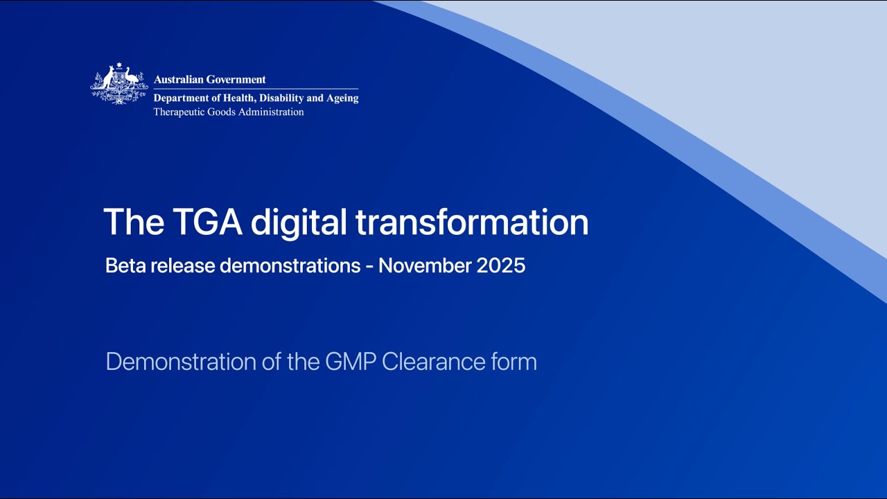 Demonstration of the GMP Clearance form