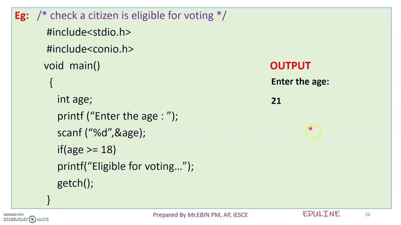 MODULE 2 - TOPIC 15 - CONTROL FLOW STATEMENTS