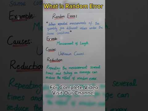 What is Random Error || Random Error || @BeyondNewton