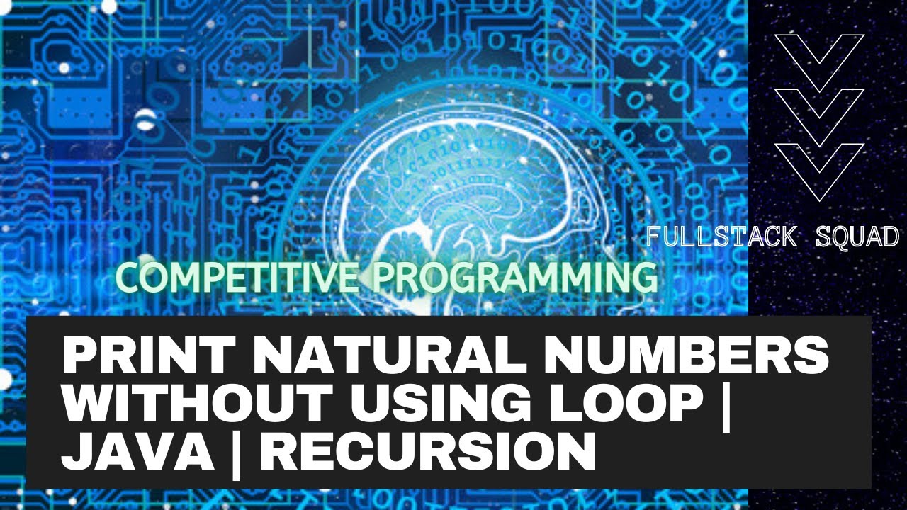 Print Natural Numbers Without Using Loop | JAVA  | Recursion