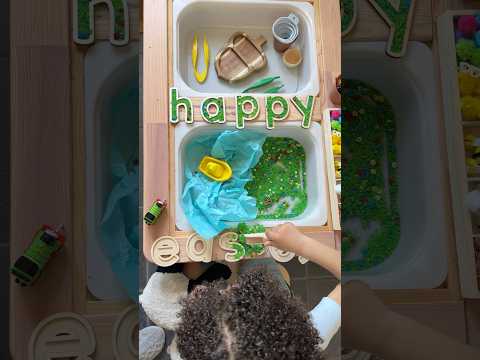 Easter sensory tray for toddlers #shorts #easteractivities