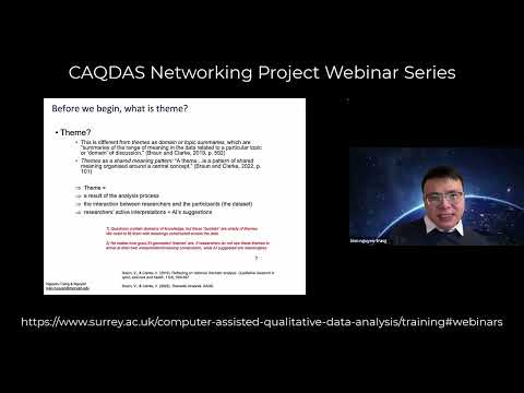 CAQDAS webinar 049 Narrative Integrated Thematic Analysis